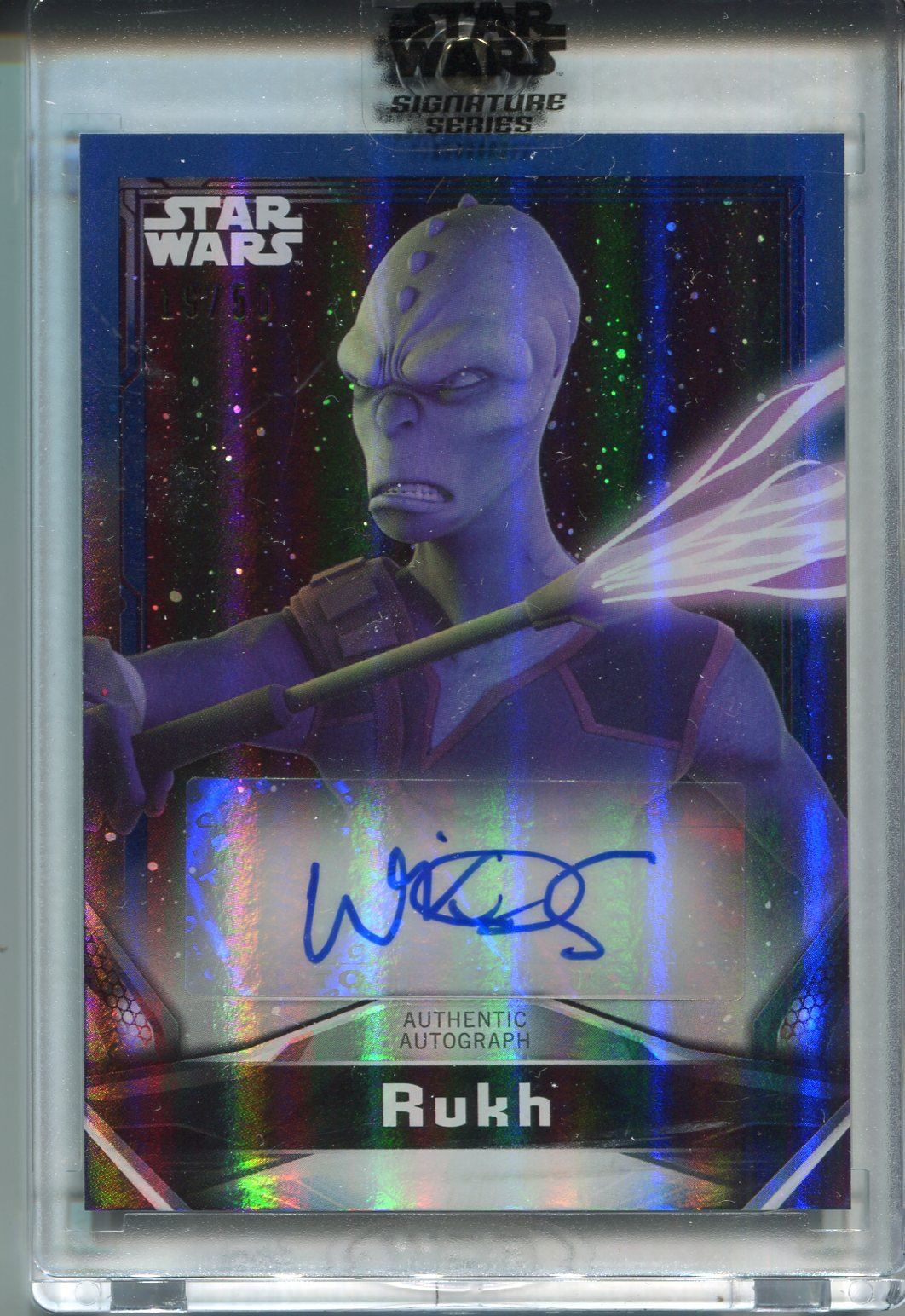 Star Wars Signature Series 2021 Blue [50] Autograph A-WD3 Warwick Davis ...