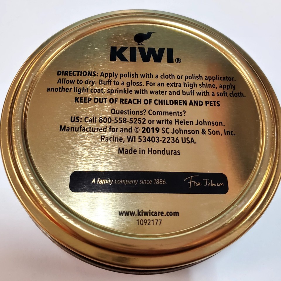 Kiwi Premium Wax Paste Leather Shoe Polish Large 2.5 oz / Small 1.125 ...