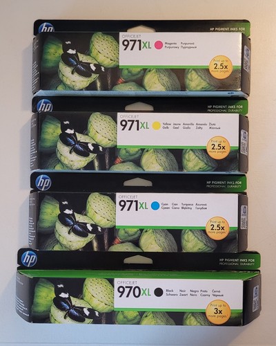Genuine HP 970XL / 971XL High Capacity Multipack - Full Set of 4 Ink ...