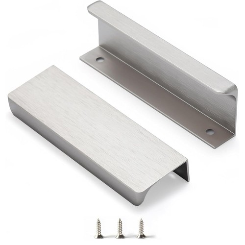 Edge Nickel Finger Pull for cabinets Kitchen Concealed Drawer pulls ...