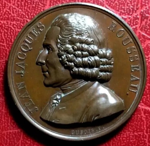 Jean-Jacques Rousseau Medal of the Genevan Philosopher 1817 by Dubois F ...