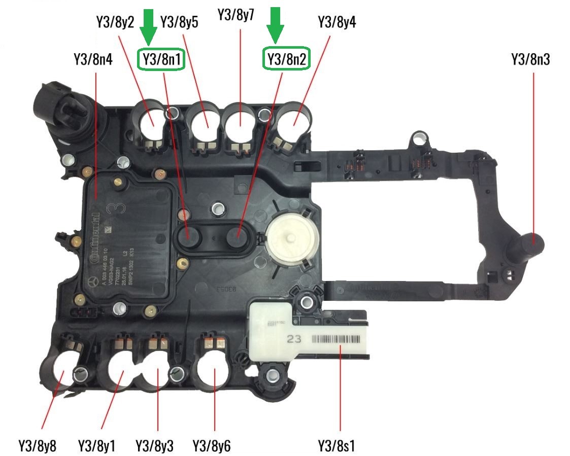 Mercedes VGS NAG 722.9 speed sensor repair errors p0718 p0717 p2767 ...