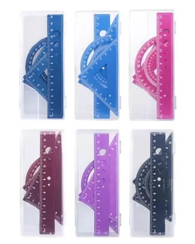 Triangular Ruler Set, 4 Pieces Aluminum Alloy Ruler, Metal Drafting ...