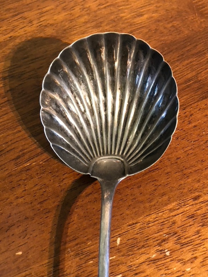 Very large antique sterling silver ladle. 13 inches long. Beautiful ...