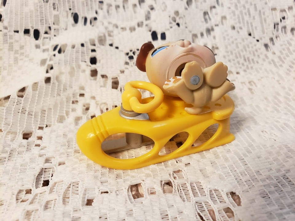 Vintage ~ Littlest Pet Shop ~ #143 Baby Boxer Puppy /with Yellow Snow ...