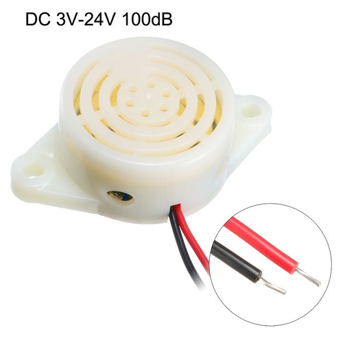 2Pcs DC 3V-24V 100dB Electronic Buzzer Beep Tone Alarm Ringer ...