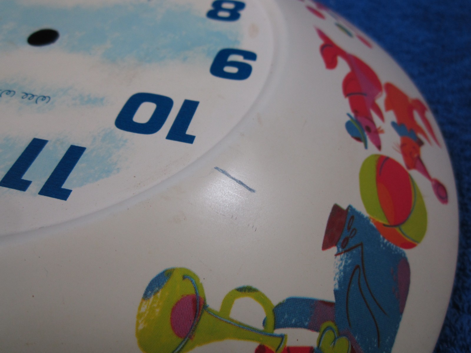 LAST CHANCE 1960s Kids Wall Clock Circus Animals Face Only Westclox Wee ...