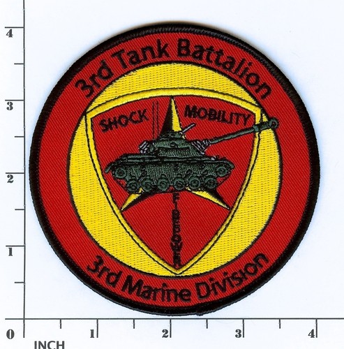 USMC 3rd Tank Battalion 4" PATCH Marines WW2 Vietnam Desert Storm ! 3d ...