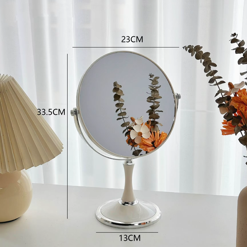 European 360 Degree Rotating Vanity Mirror Princess Mirror Desktop 3X ...