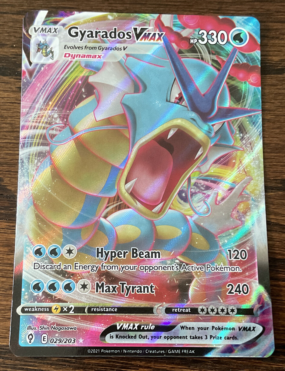 Gyarados Vmax 029/203 Evolving Skies NM Full Art Ultra Rare Pokemon ...