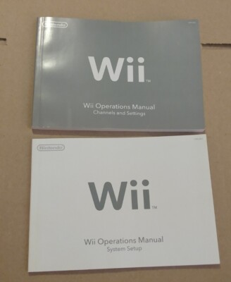 Wii Operations Manual Channel & Settings System Setup | eBay