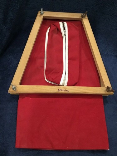 Vintage Spalding wooden and canvas springed tennis racket cover | eBay