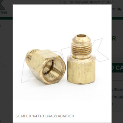 3/8 MFL X 1/4 FPT BRASS ADAPTER # 46-64 | eBay