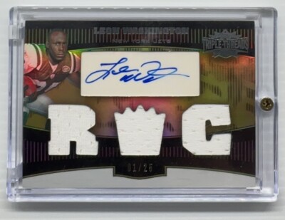 2006 Topps Triple Threads Leon Washington Gold Rookie Jersey Auto RC #1 ...