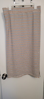 Loft Women's midi skirt. Side Slit. Stripes. XL. Nwt. Org Cost $70 | eBay