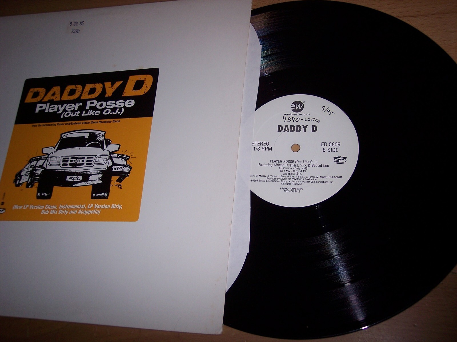 NM 1995 East West Records Daddy D Player Posse PROMO 12" Single Rap LP ...