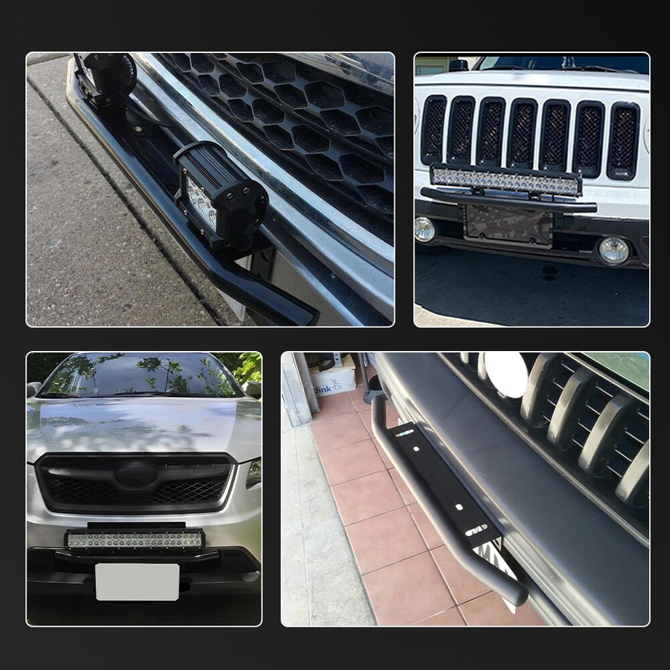 23" Front License Plate Frame Led Light Bar Mounting Bracket Holder ...