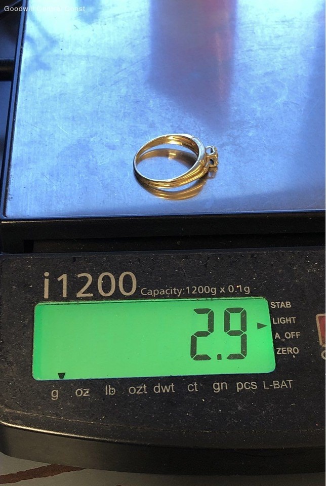 13.42K Tested, Marked 14K Gold size 8.5 Ring W/ Diamonds | eBay