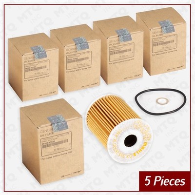 New Hyundai Kia Oil Filter (5-PC) for select Genesis 26320-3CKB0 | eBay