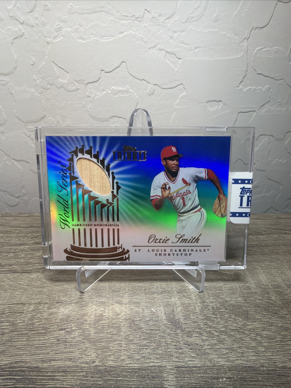 2012 Topps Tribute Ozzie Smith Blue World Series Game Used Bat /50 ...
