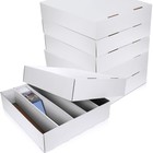 3 Pcs 5000 Count Card Storage Boxes for Trading and Gaming Cards White ...