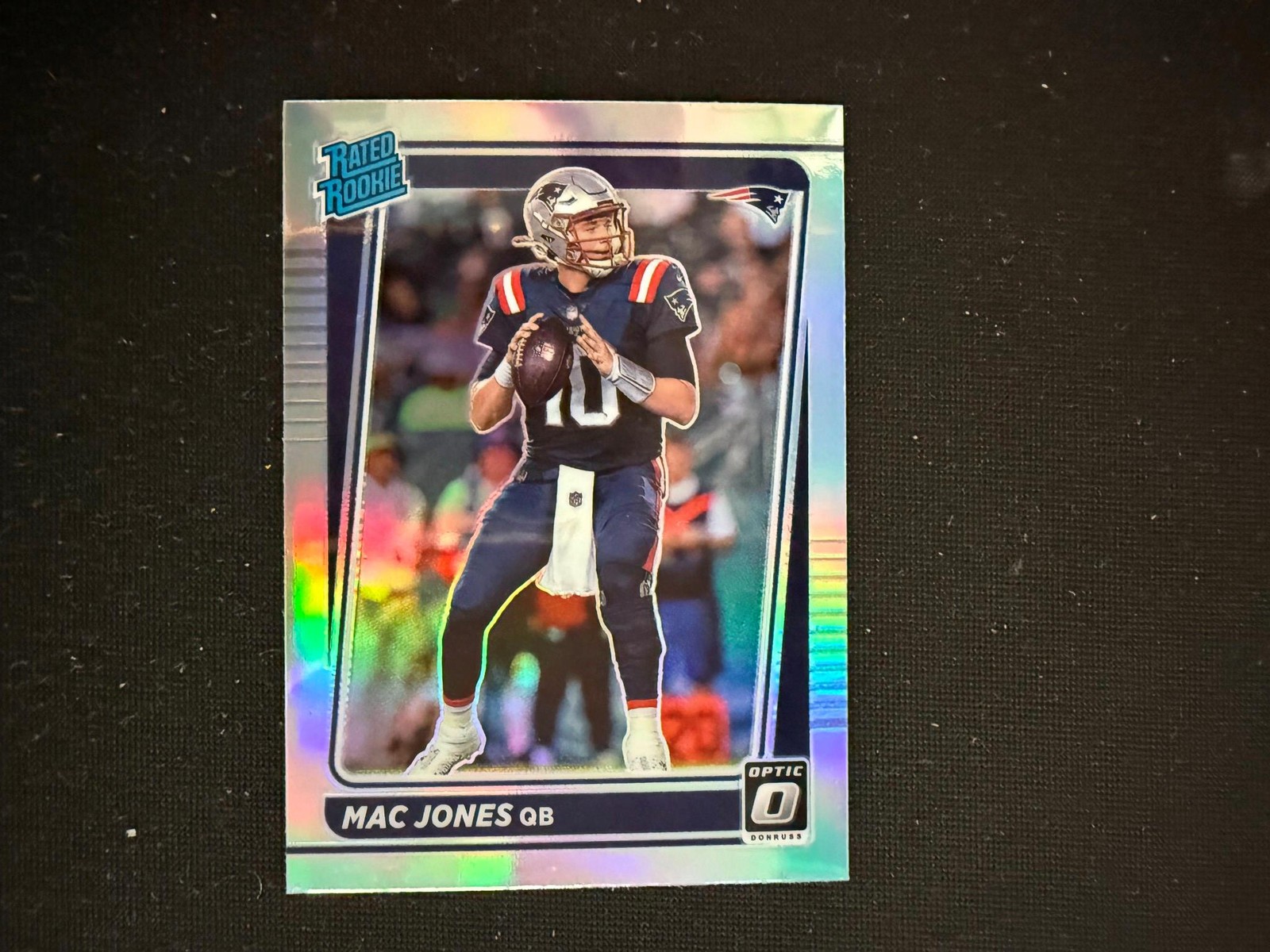 Mac Jones 2021 Donruss Optic Rated Rookie Silver Prizm New England ...