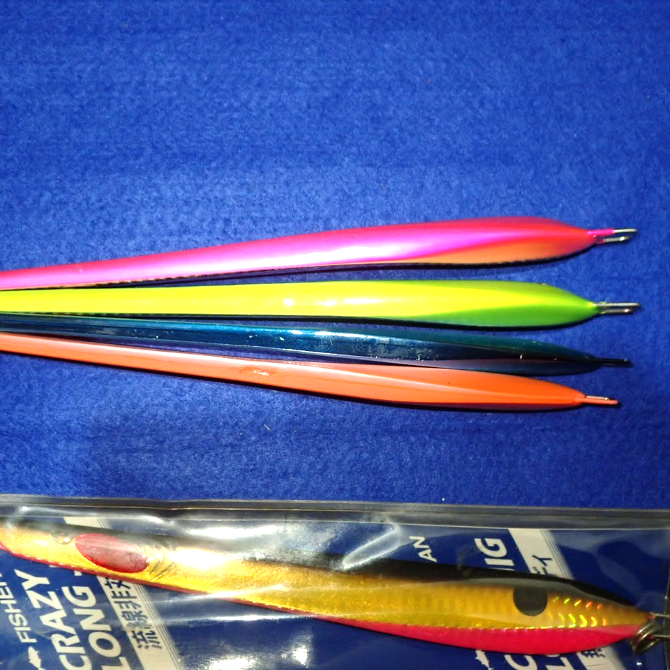 JDM Lure Metal jig FISHERMAN CRAZY LONG X 5 Vertical Jigging Made in ...