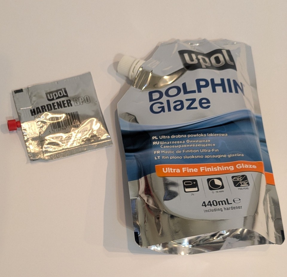 2 - 440ml Bags U-POL UP0714 Dolphin Glaze Self Leveling Premium Glaze ...