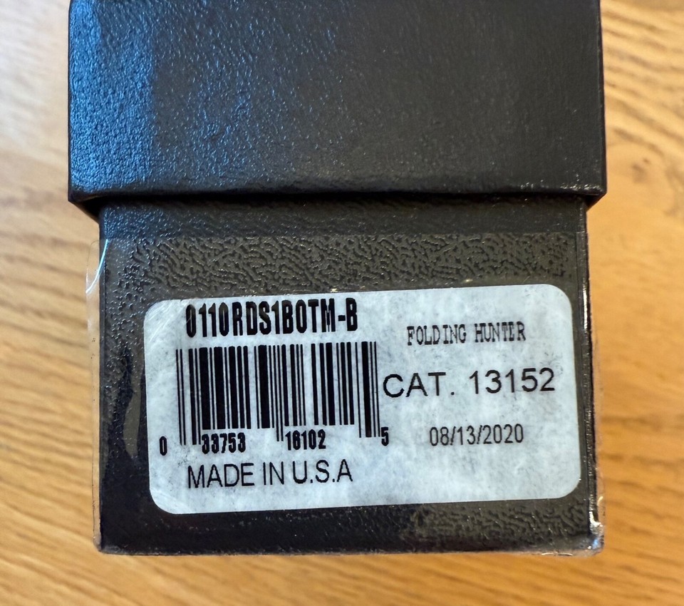 BUCK BOTM 110 DROP POINT RED MICARTA NEVER USED IN BOX ONLY 200 MADE ...