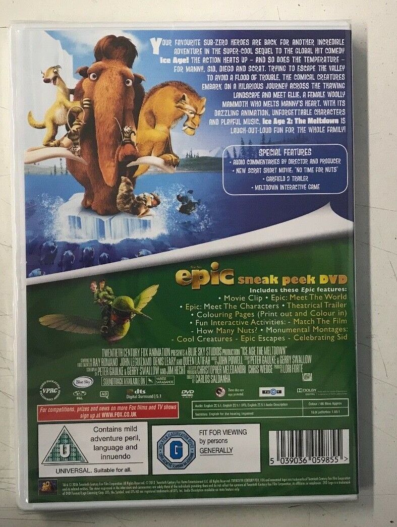 Ice Age 2002 Characters Ice Age 2: The Meltdown (2 Disc) [2006]