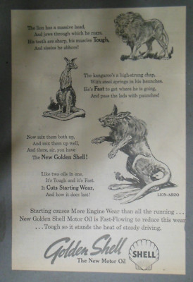 Shell Gas Ad: Jungle Jingle ! Fantasy Animal Hybrids! 1930s Size: 10 x ...