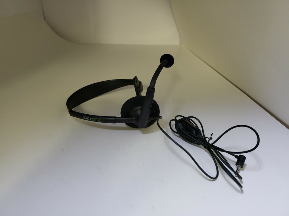 NEW GENUINE OEM MICROSOFT XBOX 360 CHAT HEADSET W/ BOOM MIC VOLUME ...