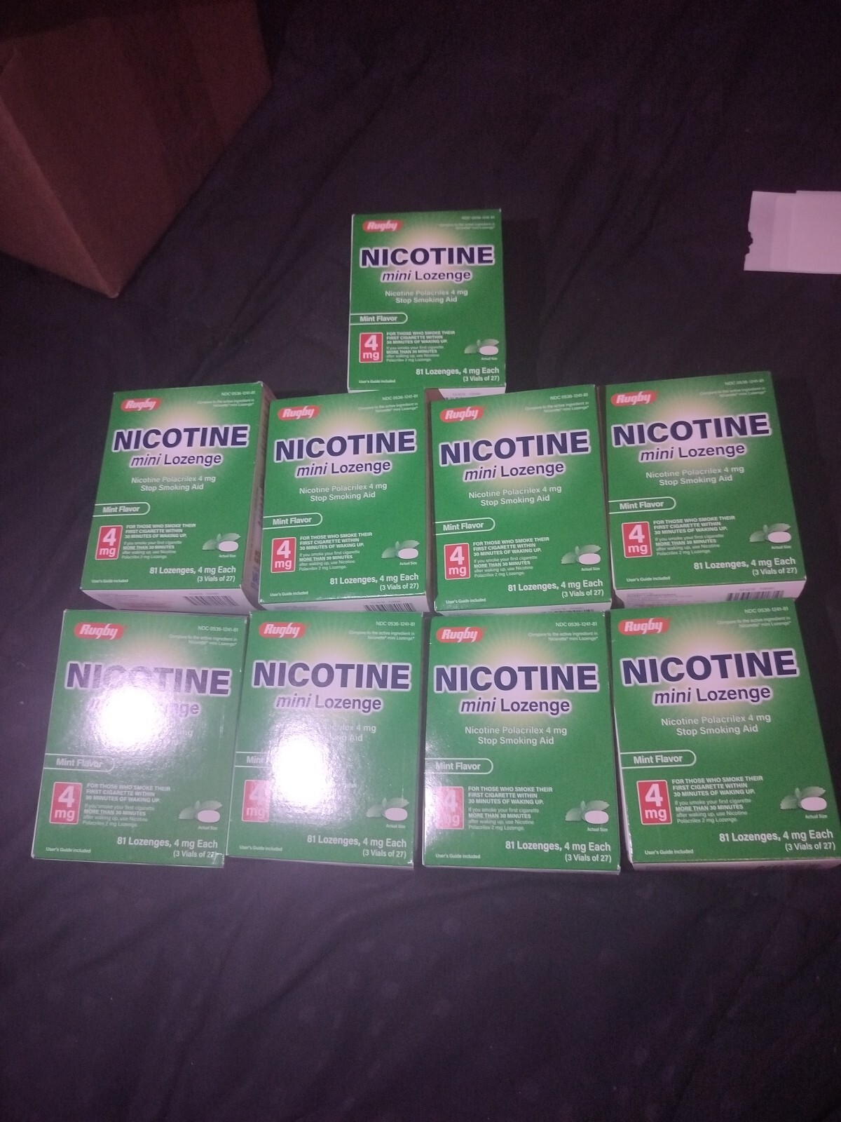 Rugby Nicotine Mini Lozenge Polacrilex 81 Lozenges 4 mg Stop Smoking ...