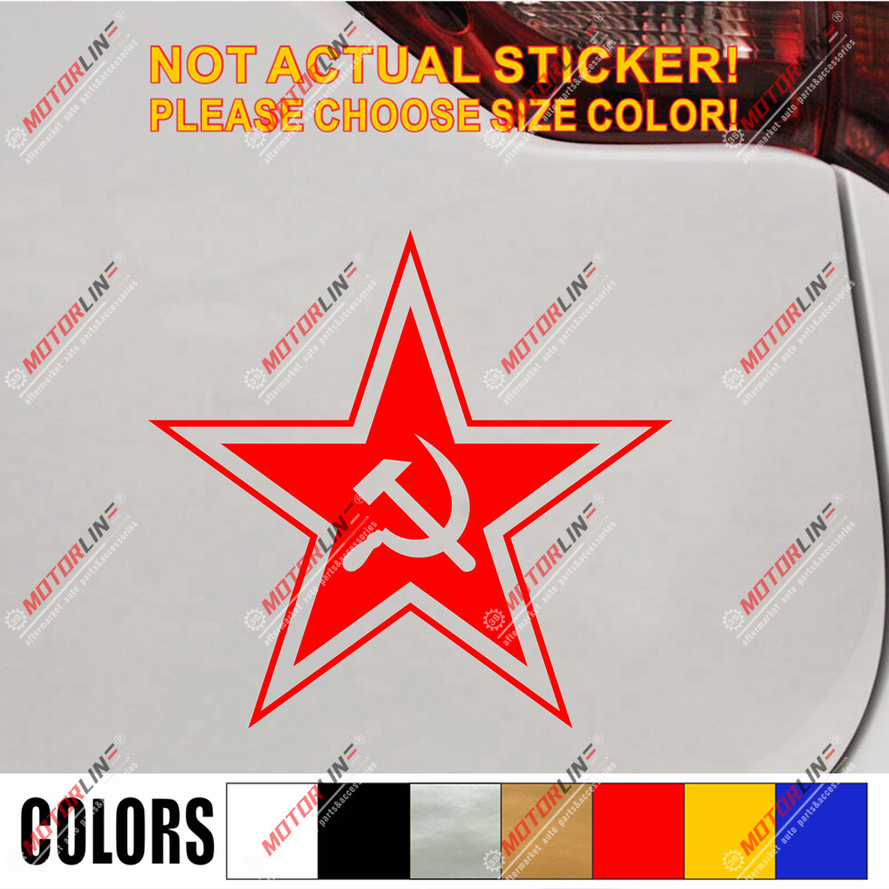 Soviet Red Star Air Force CCCP USSR Russian Car Vinyl Decal Bumper ...