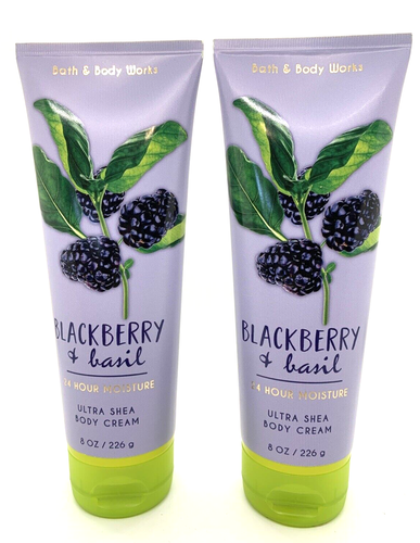 TWO Bath & Body Works BLACKBERRY & BASIL Body Creams 8 Oz POMELO ...