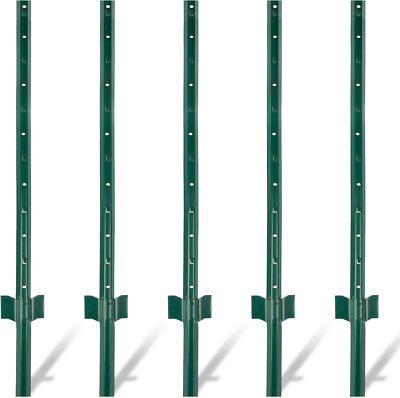 Fence Posts 4Feet 5Pack Heavy Duty Metal Fence Post U-Channel Steel ...
