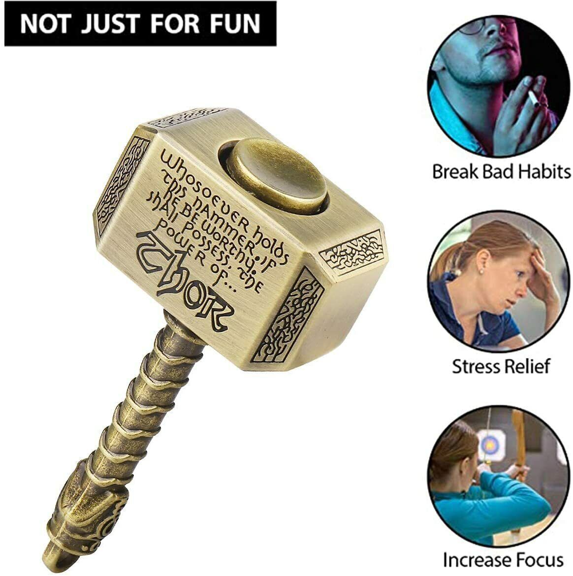 Fidget Spinner Thor Hammer Cool Metal Avengers Finger Spinners Toys ...