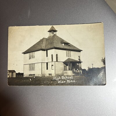 Vintage Postcard Souvenir Ulen High School 1908 RPPC Ulen Mn Minn ...