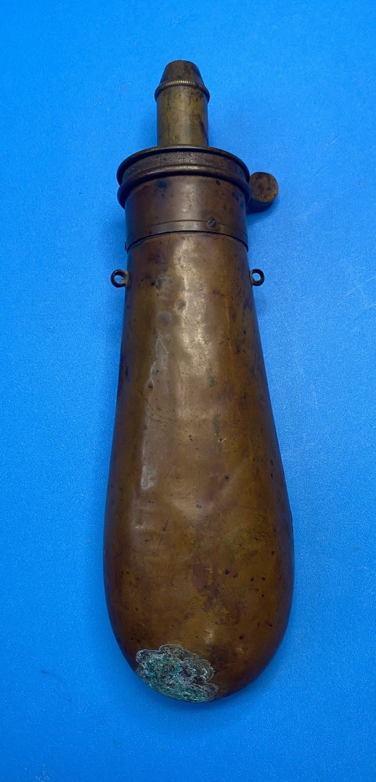 Civil War Relic AM Flask & Cap Co Copper Powder Flask Adjustable Dram ...