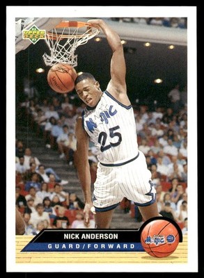 Nick Anderson 1992-93 Upper Deck McDonald's Basketball #OR1 - Orlando ...