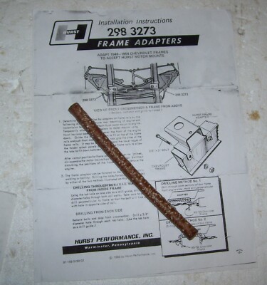 HURST FRAME ADAPTER 298-3273 SHOWING HOW TO USE IN 49 TO 54 CHEVY | eBay