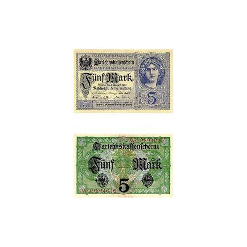 Germany P56b(U) 5 Mark Banknote - Collectible Currency Note Free ...