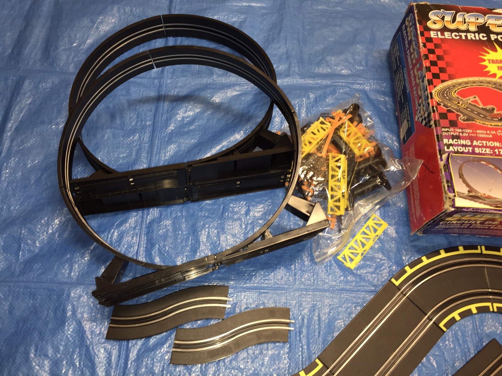 Artin Super Loop Slot Car Track Set 1/43 Electric Power Racing (Read ...