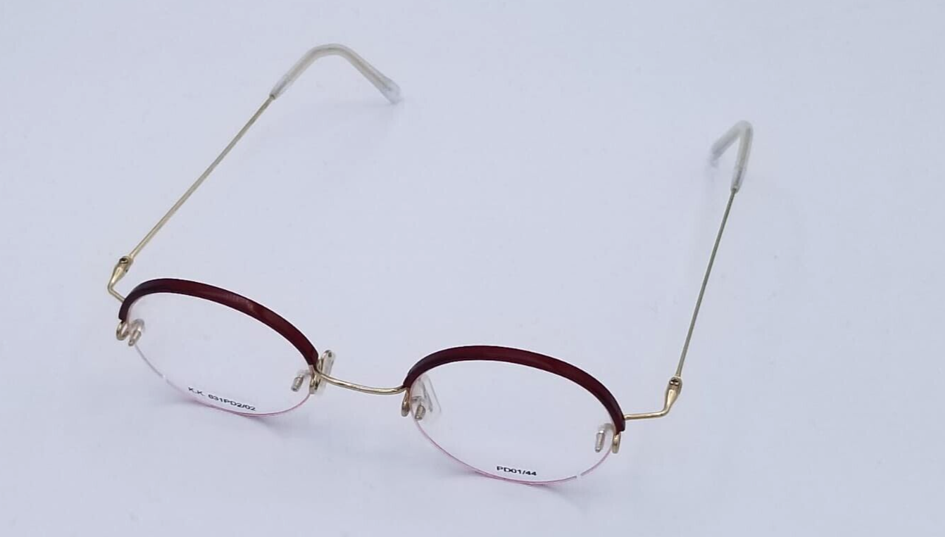 Kazuo Kawasaki Kooki MP 631 L-lug Eyeglass Frames Red Fine Half Rimless ...