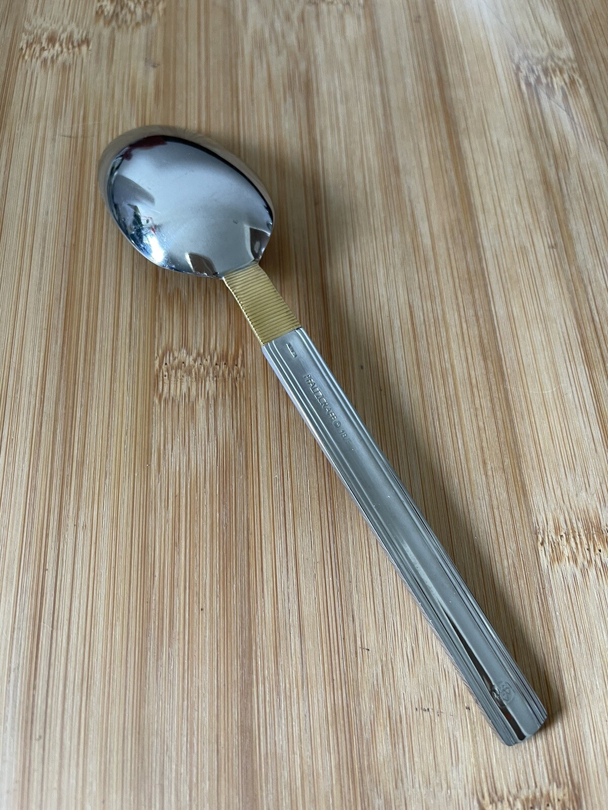 Pfaltzgraff Stainless GOLDEN CROSSROADS Diamond Weave PLACE SOUP SPOON ...
