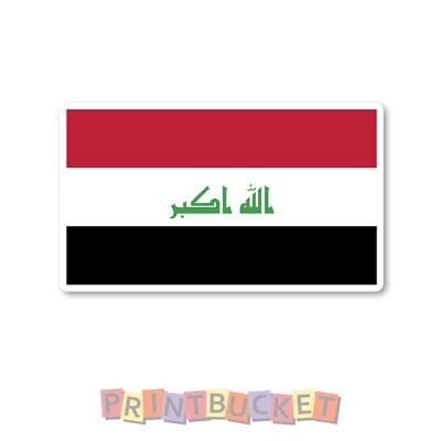 Iraq flag 240mm sticker quality water & fade proof vinyl | eBay Australia