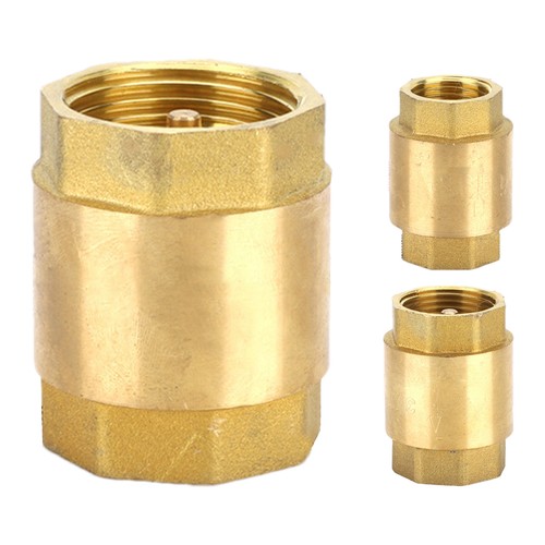 In-Line Check Valve Brass Spring Loaded Brass Female Pipe Thread for ...