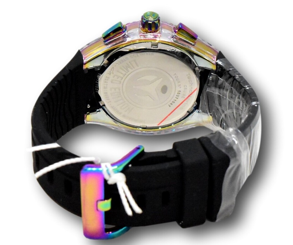 TechnoMarine Cruise Glitz Men's 45mm Crystals Chrono Rainbow Watch TM ...
