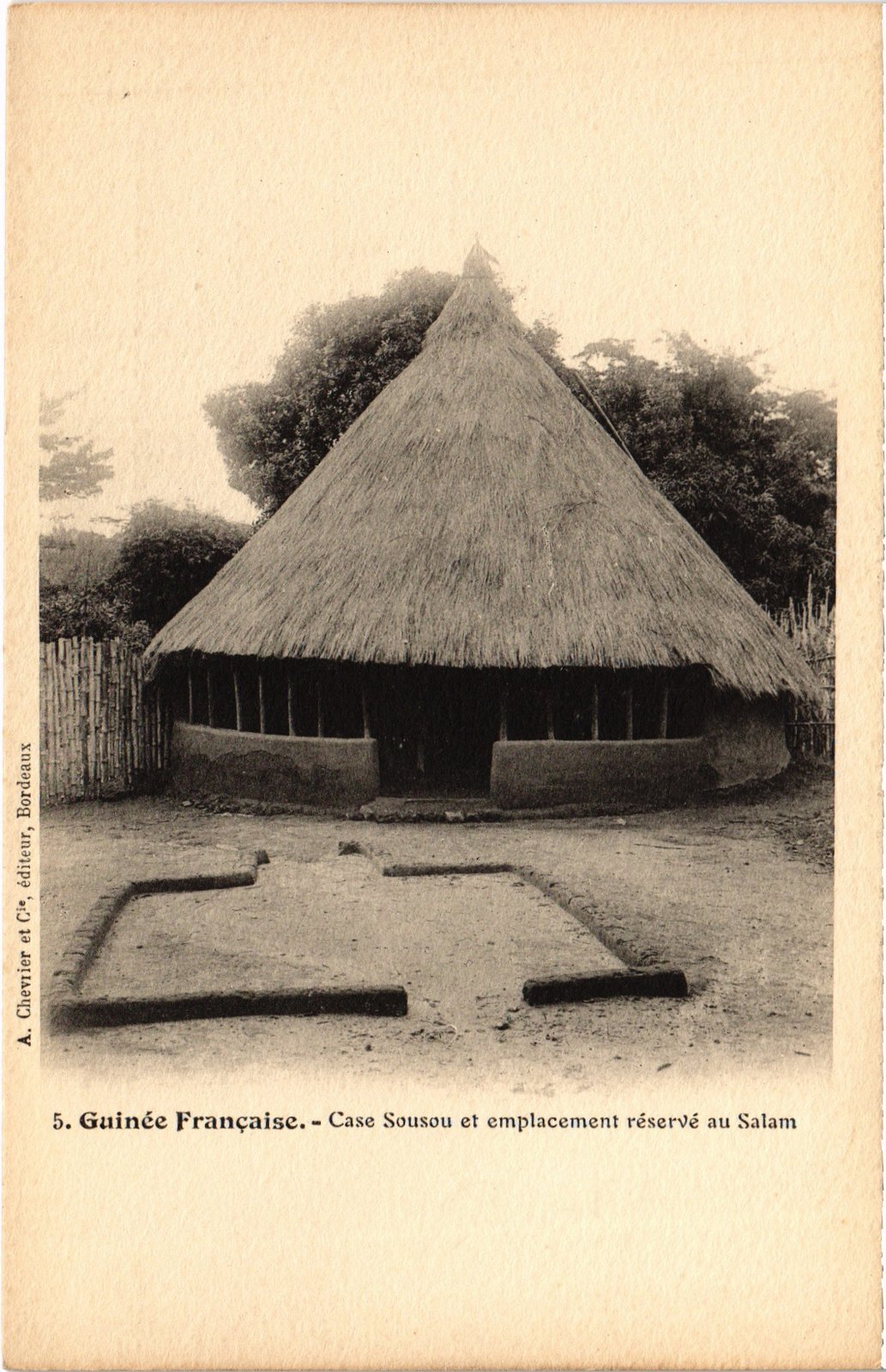 PC FRENCH GUINEA GUINÉE CASE SOUSOU EMPLACEMENT RÉSERCÉ AU SALAM ...