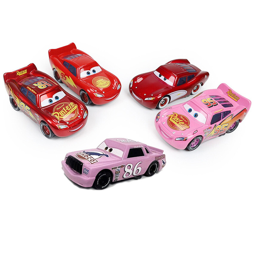 1/5 Pcs Diecast Disney Pixar Cars Pink Chick Hicks Dating McQueen 1:55 ...